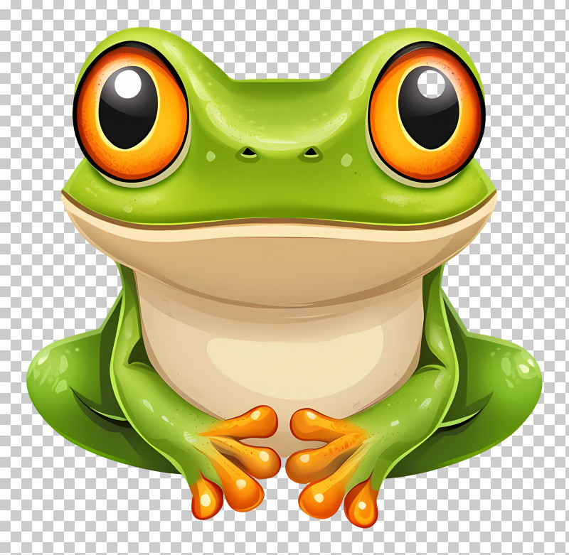 Cartoon Frog - Green Tree Frog Cartoon Illustration PNG, Clipart ...