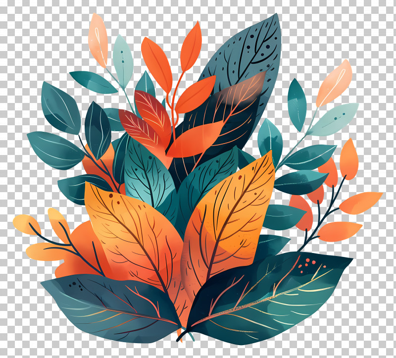 Bunch Of Leaves - Decorative Autumn Leaves Collage Design PNG, Clipart ...