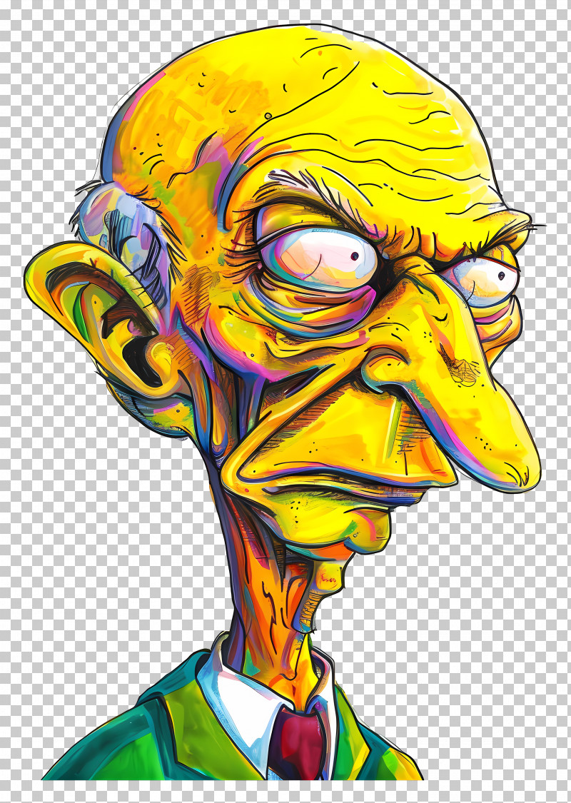 Mr Burns - Cartoon Old Man With Expression PNG, Clipart, Cartoon ...