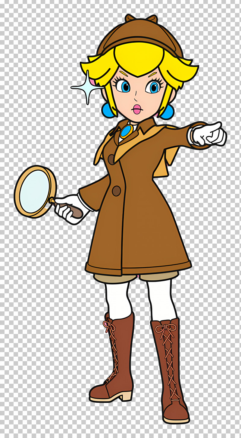 Princess Peach - Detective Character Solving A Mystery PNG, Clipart ...