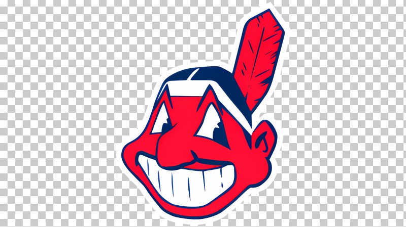 Cleveland Indians Logo - Smiling Mascot With Feather PNG, Clipart ...