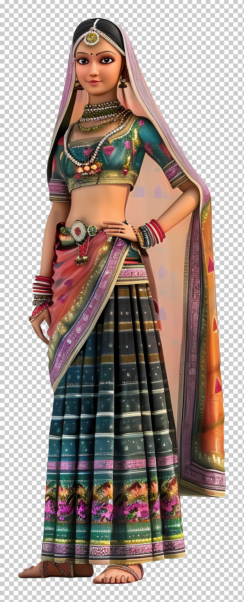 Indian Gujarati Woman - Woman In Traditional Dress PNG, Clipart, Attire ...