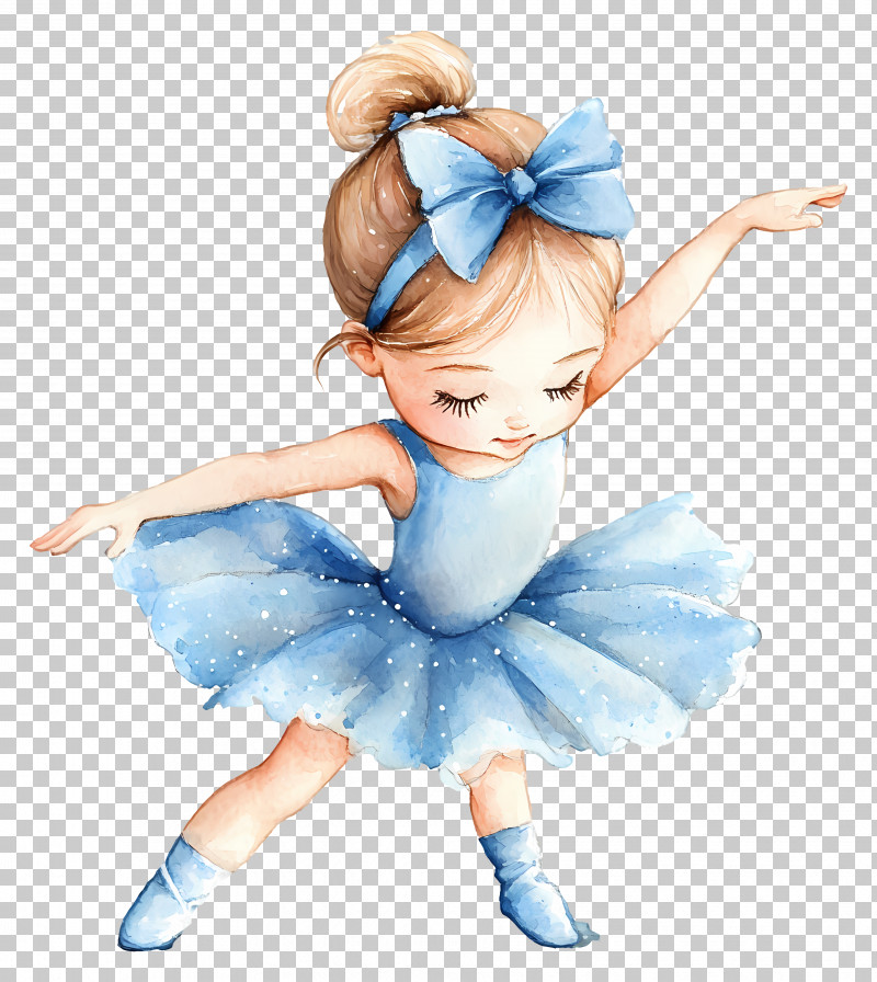 Ballet - Watercolor Ballet Girl In Blue Dress PNG, Clipart, Artistic ...