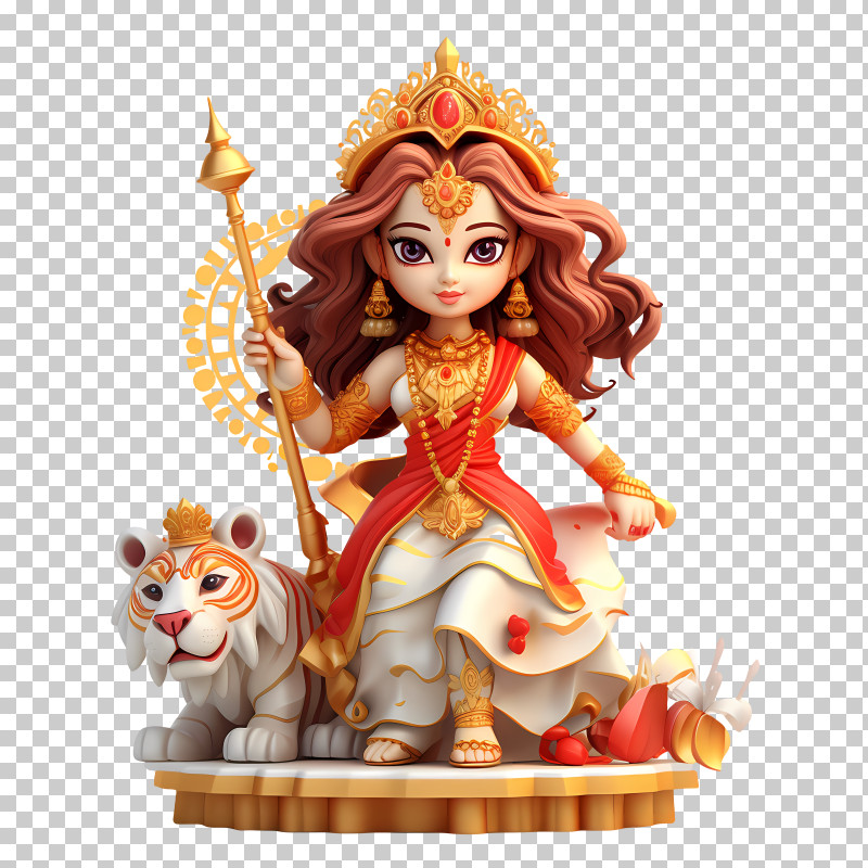 Sharad Navratri - Goddess With Tiger PNG, Clipart, Culture, Deity ...