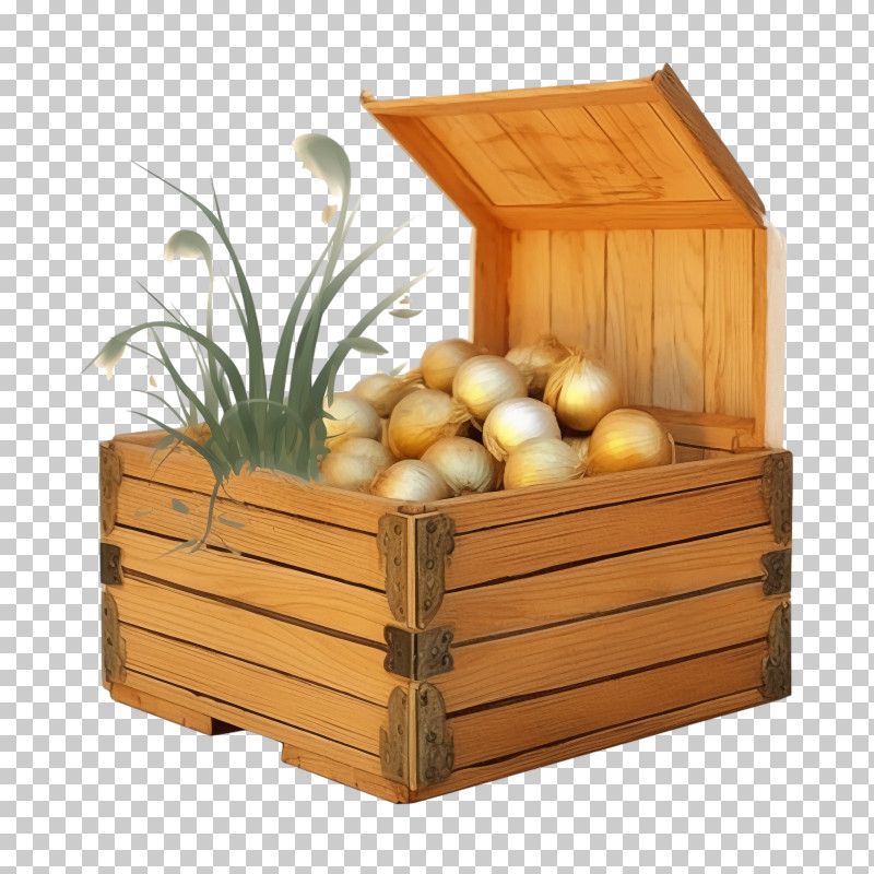 Onion - Wooden Crate With Onions And Plants PNG, Clipart, Agriculture ...