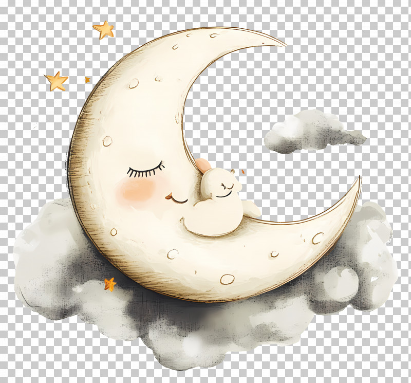 Cute Moon - Cute Baby Sleeping On The Moon PNG, Clipart, Astro ...