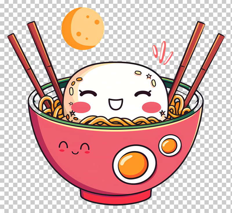 Bowl Of Ramen - Kawaii Bowl Of Ramen With A Smiling Egg PNG, Clipart ...