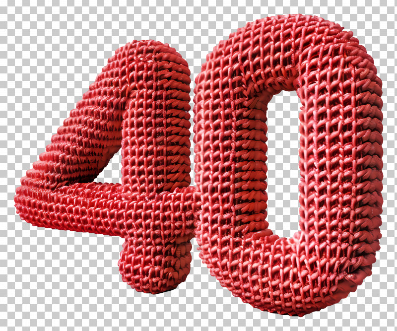 Number 40 - Textured Red Number 40 PNG, Clipart, Age, Anniversary ...