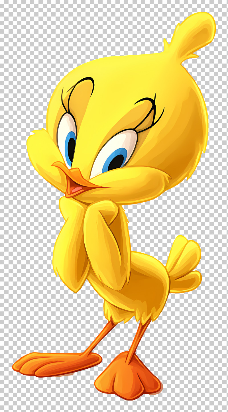 Tweety Bird - Cute Yellow Cartoon Bird PNG, Clipart, Animal, Bird ...