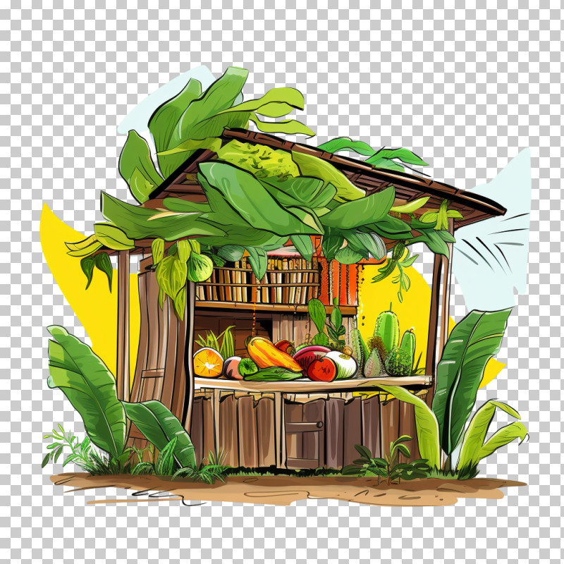 Sukkot - Rustic Market Stand With Fresh Vegetables PNG, Clipart ...