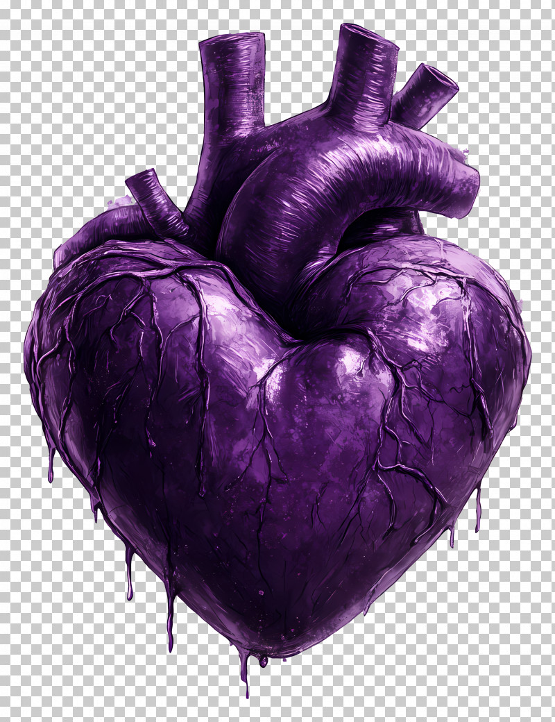 Purple Heart - Purple Anatomical Heart Illustration PNG, Clipart ...