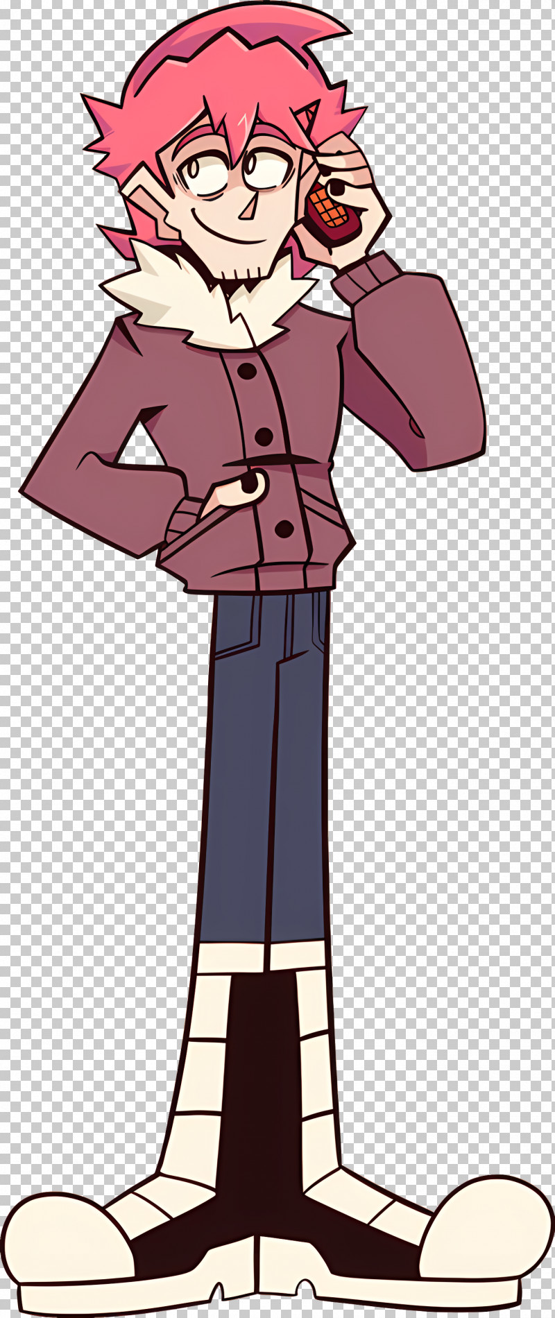 Giovanni Potage - Cartoon Character With Phone PNG, Clipart, Art ...