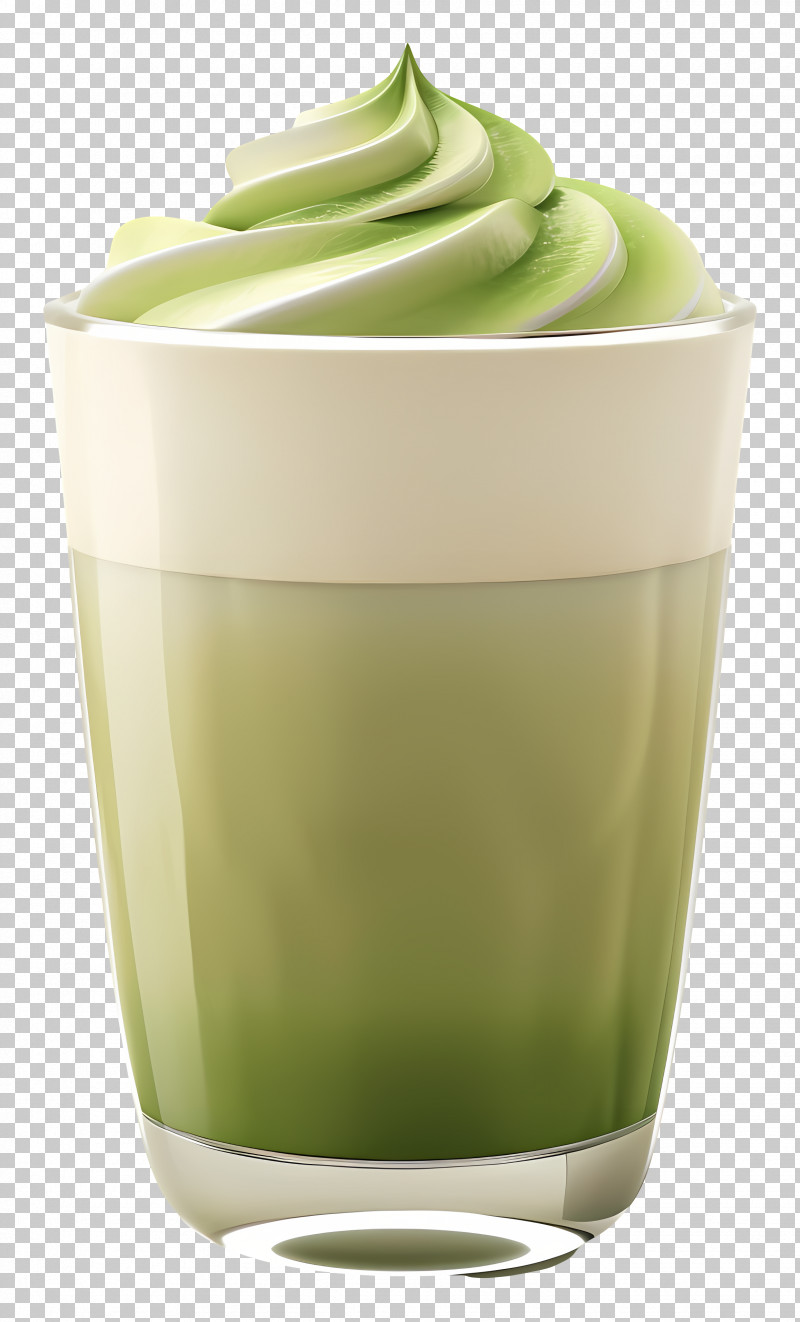 Matcha Latte - Green Matcha Latte Beverage In A Glass PNG, Clipart ...