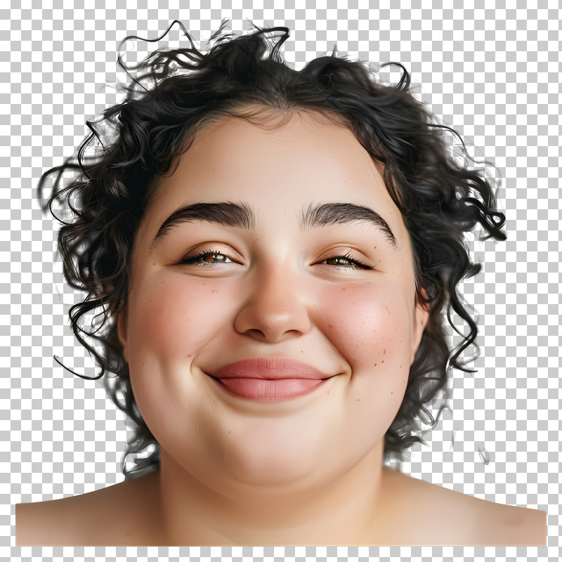 Fat Woman - Smiling Woman With Curly Hair PNG, Clipart, Curly Hair ...