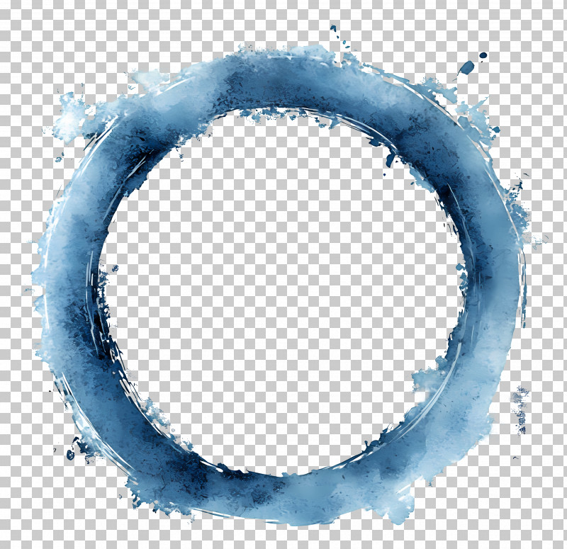 Blue Circle Frame - Blue Watercolor Circle Illustration PNG, Clipart, Abstract Art, Abstract ...