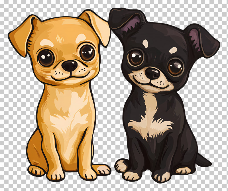 Cute Small Dogs - Adorable Cartoon Dog Pair PNG, Clipart, Adorable ...