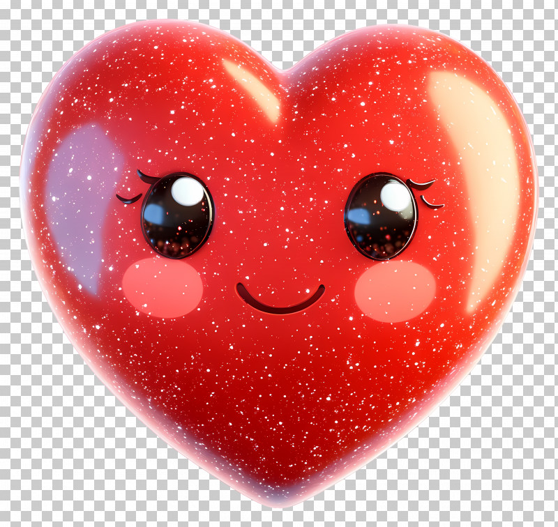 Sparkling Red Heart Emoji - Smiling Heart Cartoon PNG, Clipart, Cartoon ...