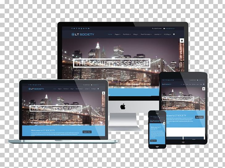 Responsive Web Design Web Development Web Template System PNG, Clipart, Brand, Display ...