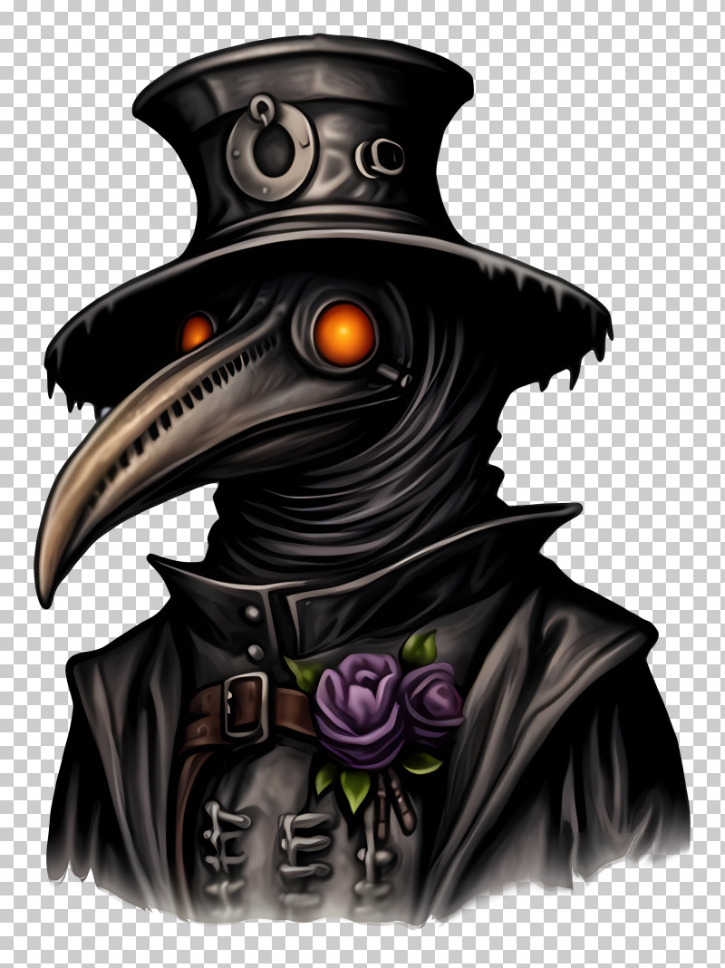 Bird Painting - Chilling Plague Doctor In Classic Dark Attire PNG ...