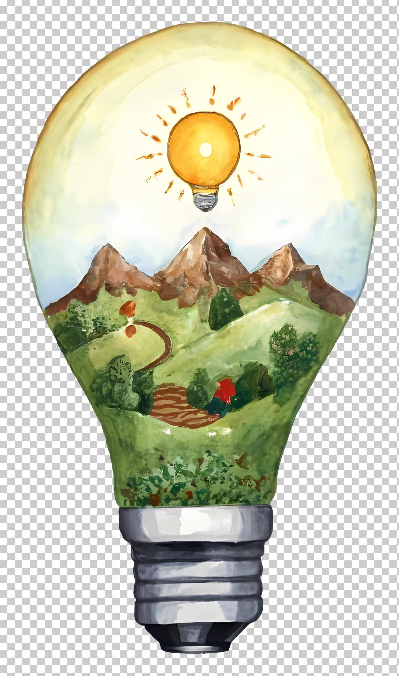 Light Bulb - Landscape Inside A Light Bulb Artwork PNG, Clipart ...