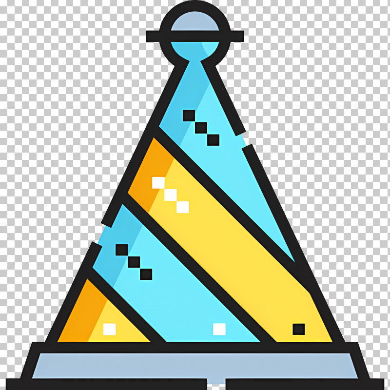 Birthday Cone - Blue And Yellow Party Hat For Celebrations PNG, Clipart ...