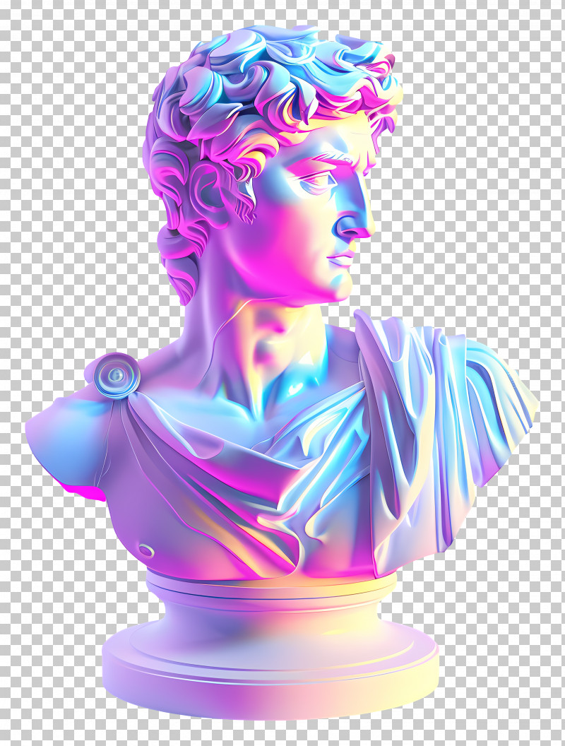 Vaporwave Statue Vaporwave Marble Statue Man Sculpture White Marble PNG ...