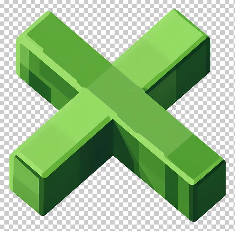 Green X - Green 3D Cross Symbol PNG, Clipart, 3d, 3d Cross, 3d Models ...