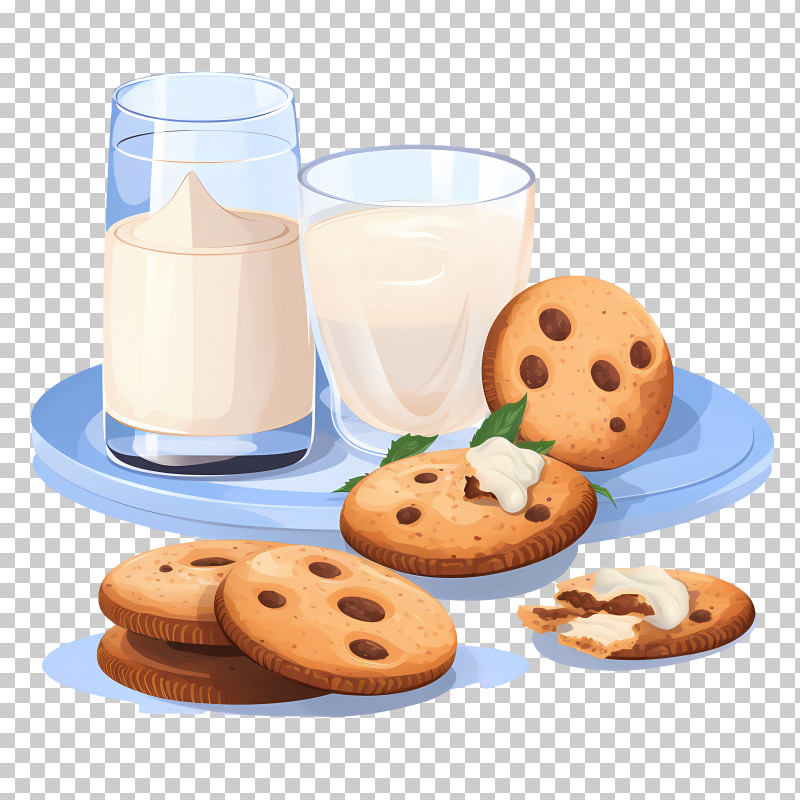 Cookies And Milk - Cartoon Milk And Chocolate Chip Cookies PNG, Clipart ...