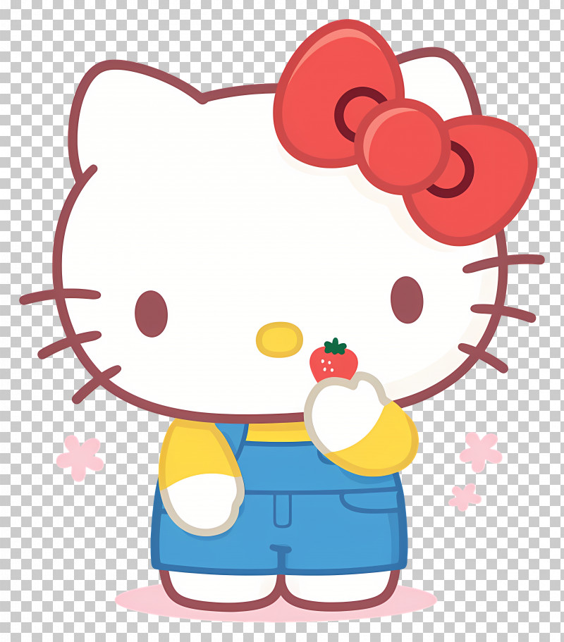 Hello Kitty With Strawberry - Hello Kitty Holding Strawberry Cartoon ...