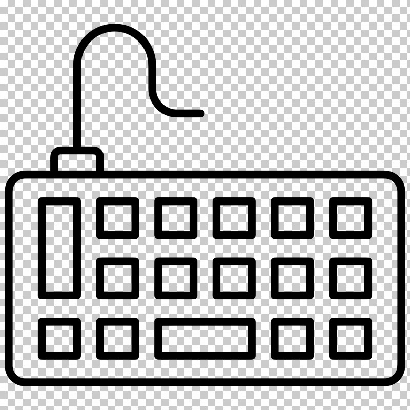 Computer Keyboard - Keyboard Outline Illustration PNG, Clipart, Black And White Icons, Computer ...