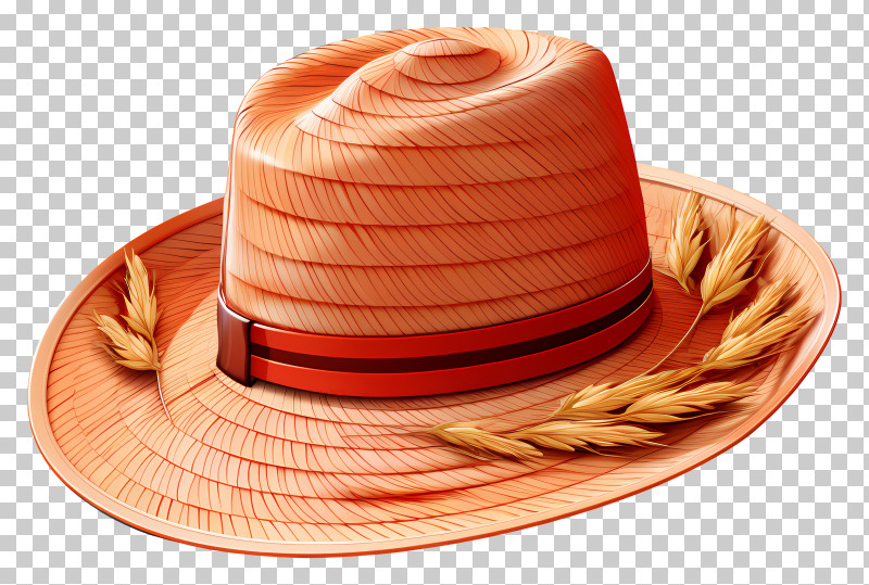 Hat - Rustic Straw Hat With Wheat Accessory PNG, Clipart, Agricultural ...