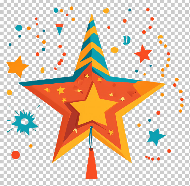 Party Star - Colorful Star With Confetti PNG, Clipart, Celebration ...