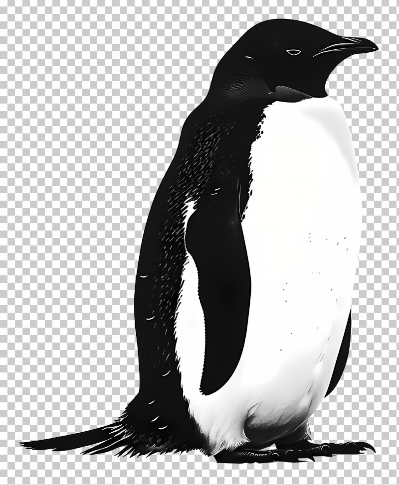 Penguin - Black And White Penguin Illustration PNG, Clipart, Adorable ...