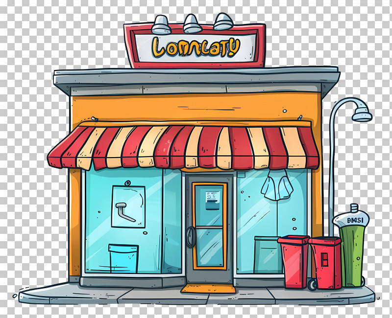 Dry Cleaner Store - Cartoon Small Storefront Design PNG, Clipart, Cafe ...