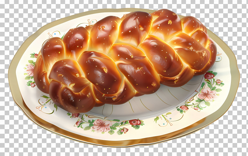 Challah Bread - Braided Bread On Plate PNG, Clipart, Baked, Braided ...