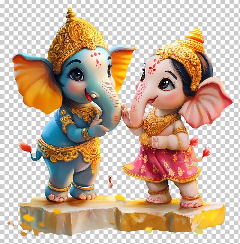 Onam - Cute Elephant Characters In Traditional Attire PNG, Clipart ...