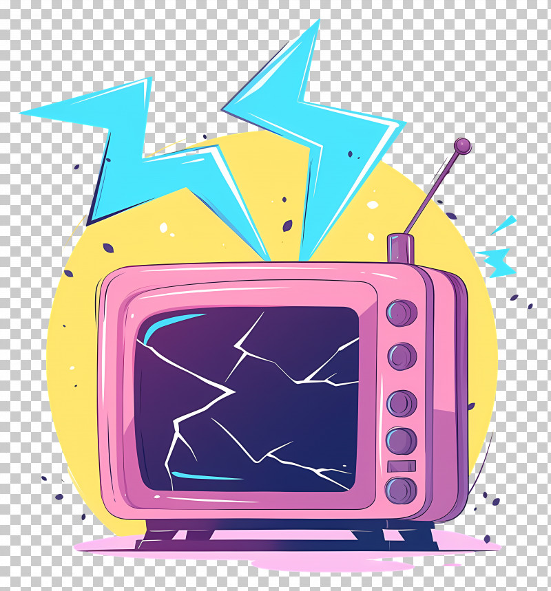 World Television Day - Broken Vintage Television With Lightning Effects ...