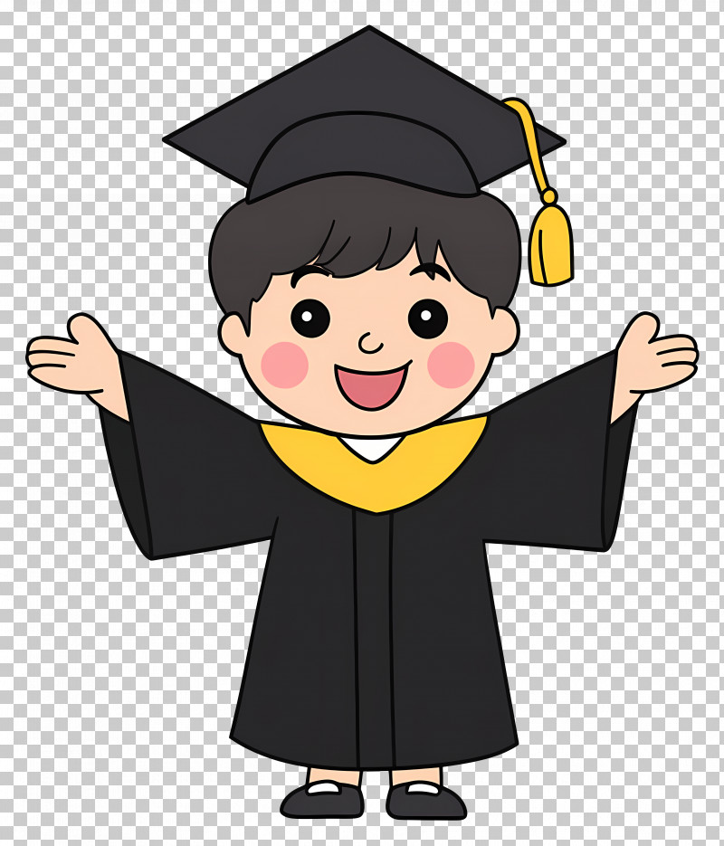 Child Student - Graduation Boy In Cap And Gown PNG, Clipart ...