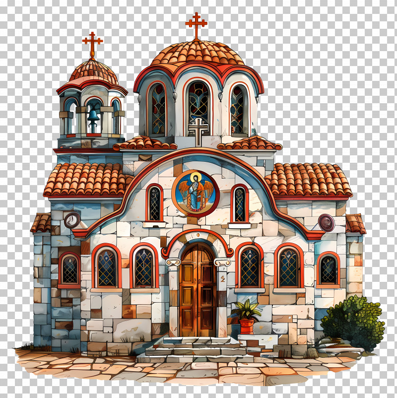 Greek Orthodox Chapel - Illustration Of Orthodox Church Architecture ...