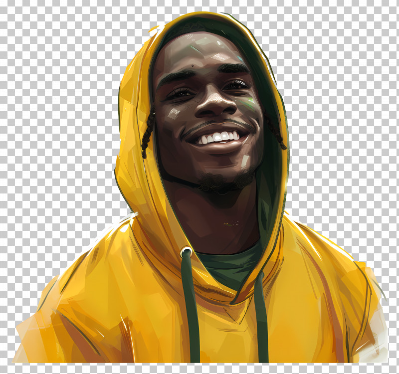 Damar Hamlin - Joyful Portrait Of A Smiling Person In Hoodie PNG ...
