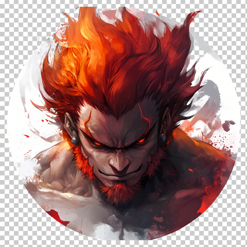 Akuma - Fiery Warrior With Intense Gaze PNG, Clipart, Akuma, Battle ...