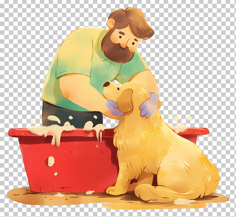 Man Washing Dog - Man Bathing A Dog In A Tub PNG, Clipart, Animal, Care ...