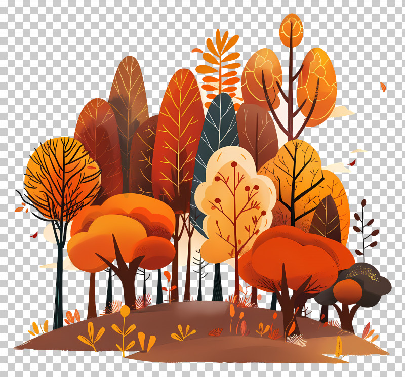 Autumn Forest - Autumn Forest Scene Illustration PNG, Clipart, Autumn ...