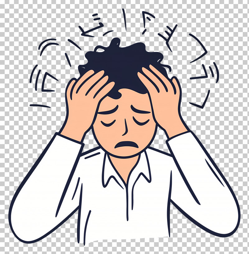 Stress - Stressed Person Cartoon Illustration PNG, Clipart, Anxiety ...