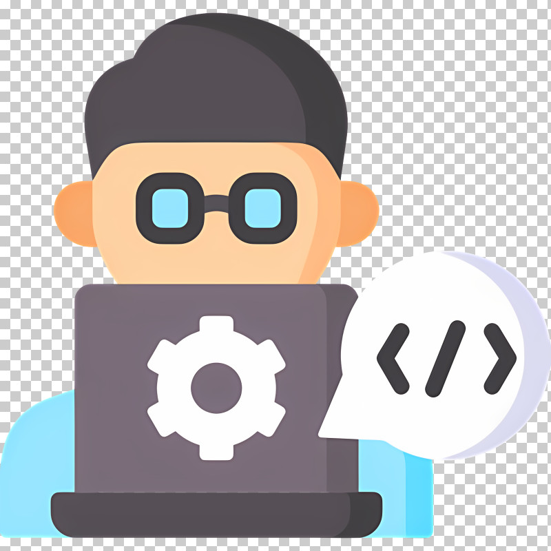 Developer Icon Programmer With Laptop And Coding Symbol Png Clipart Coding Developer