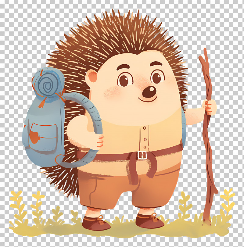 Hedgehog Hiking - Hedgehog Traveler Cartoon PNG, Clipart, Adventure ...