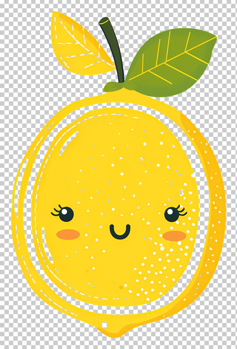 Lemon Kawaii - Cute Lemon With Leaf PNG, Clipart, Animated Citrus ...