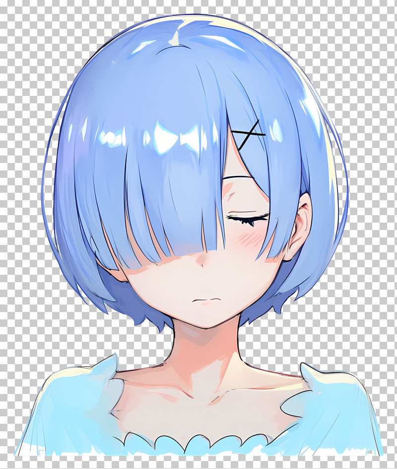 Rem Face - Anime Girl With Blue Hair PNG, Clipart, Anime, Anime Girl ...