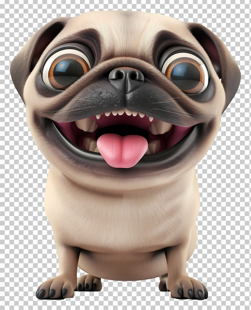 3d Dog - Cute Cartoon Pug Illustration PNG, Clipart, 3d Dog, Adorable ...