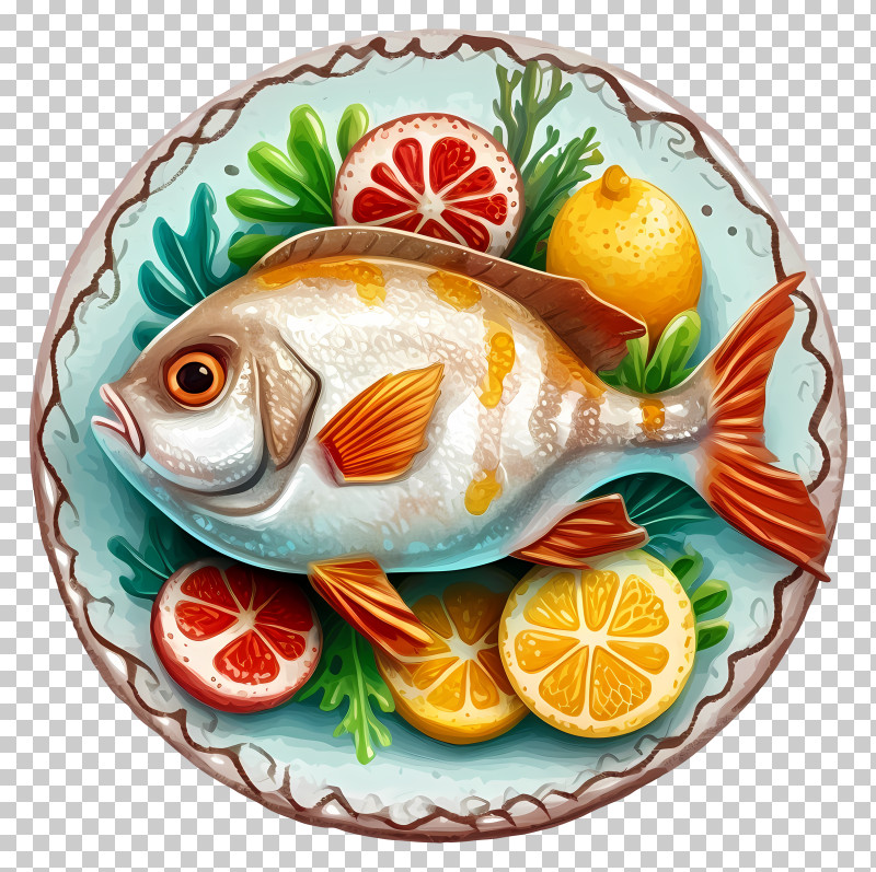 Cartoon Fish Dish - Fish Dish With Lemon PNG, Clipart, Cartoon Fish ...